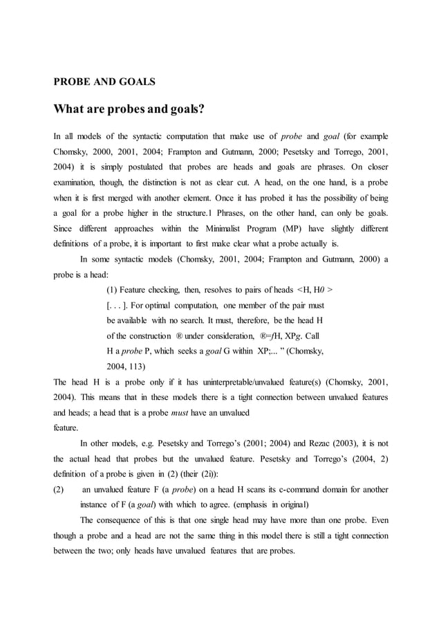 Minimalist program | DOCX | Science