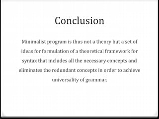 Minimalist program | PPTX