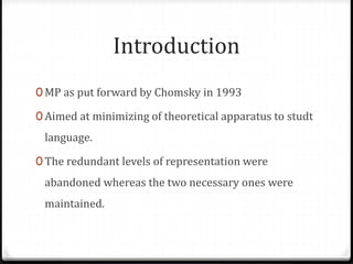 Minimalist program | PPTX