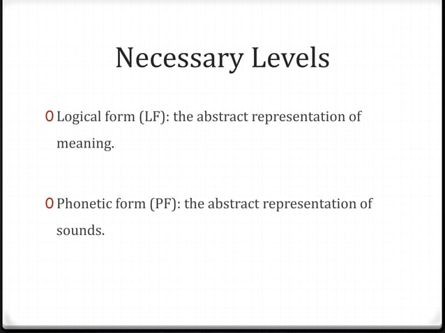 Minimalist program | PPTX | Science