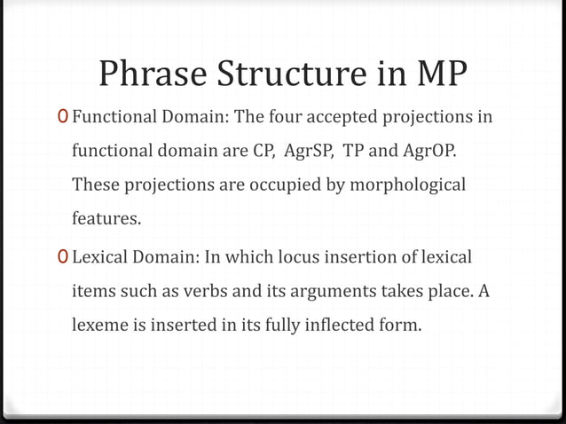 Minimalist program | PPTX | Science