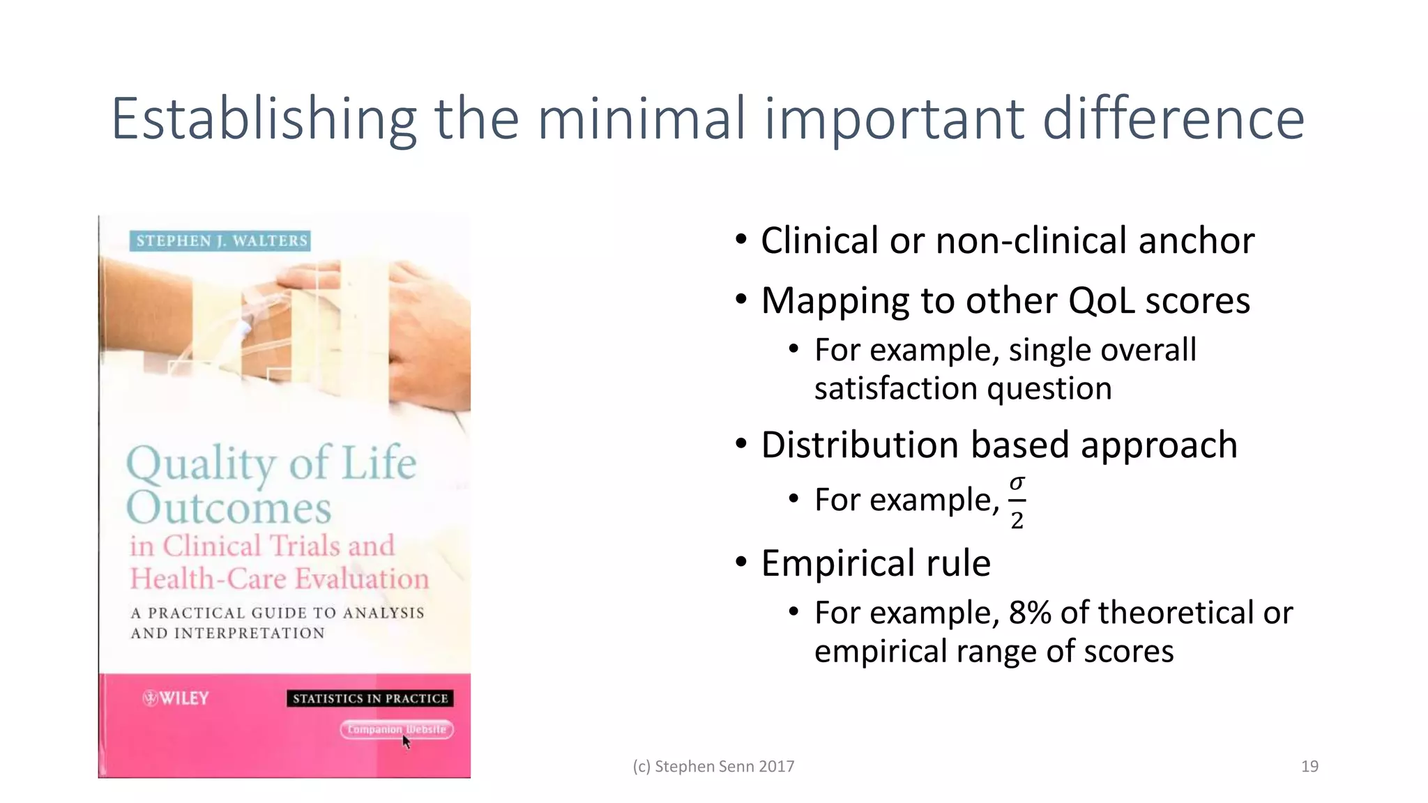 Minimally important differences | PPTX | Medical Health