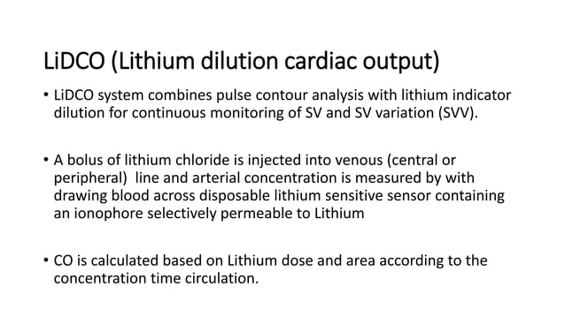 Minimally invasive Cardiac output Monitoring | PPTX