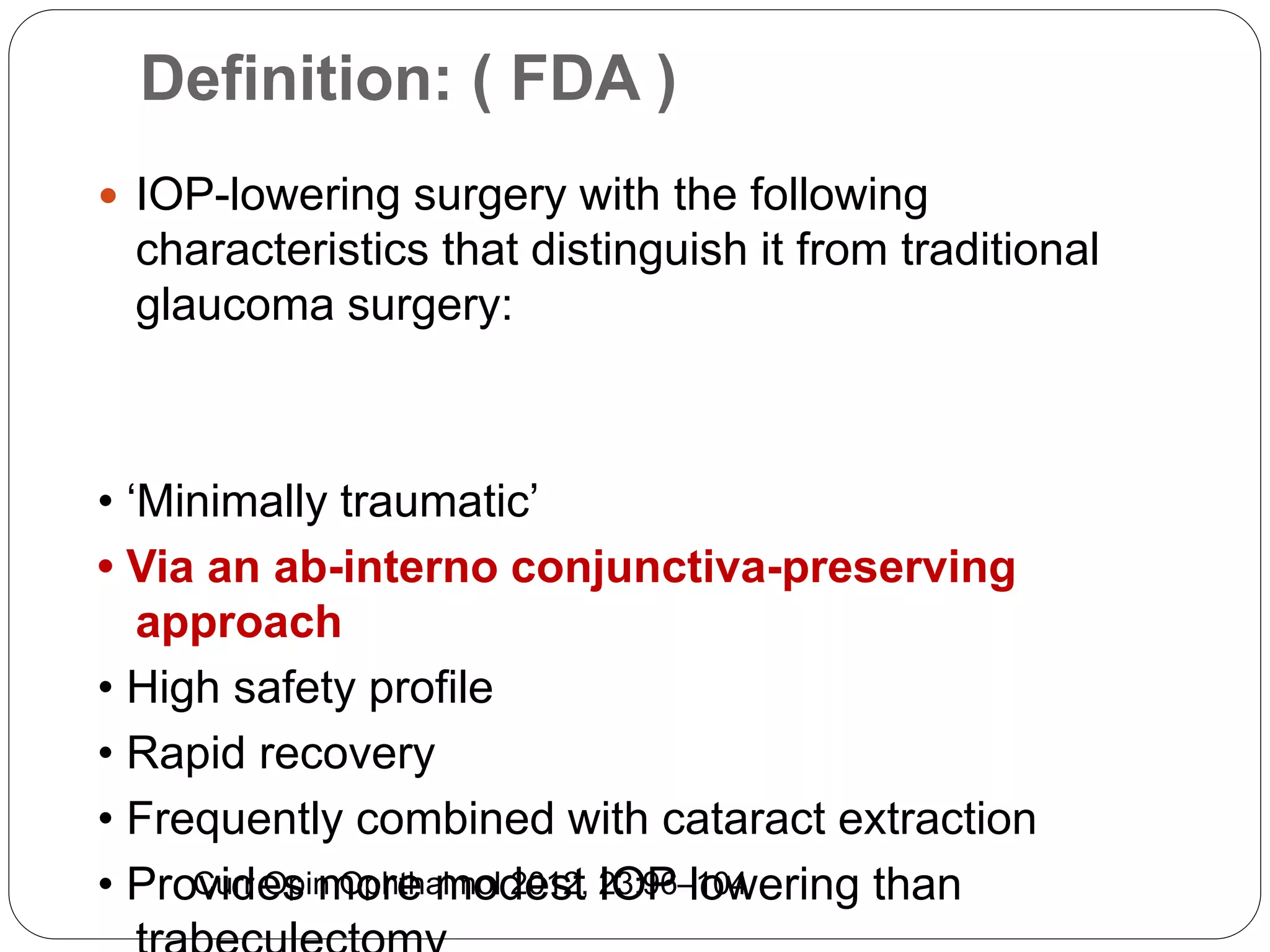 Minimally invasive glaucoma surgery | PPTX