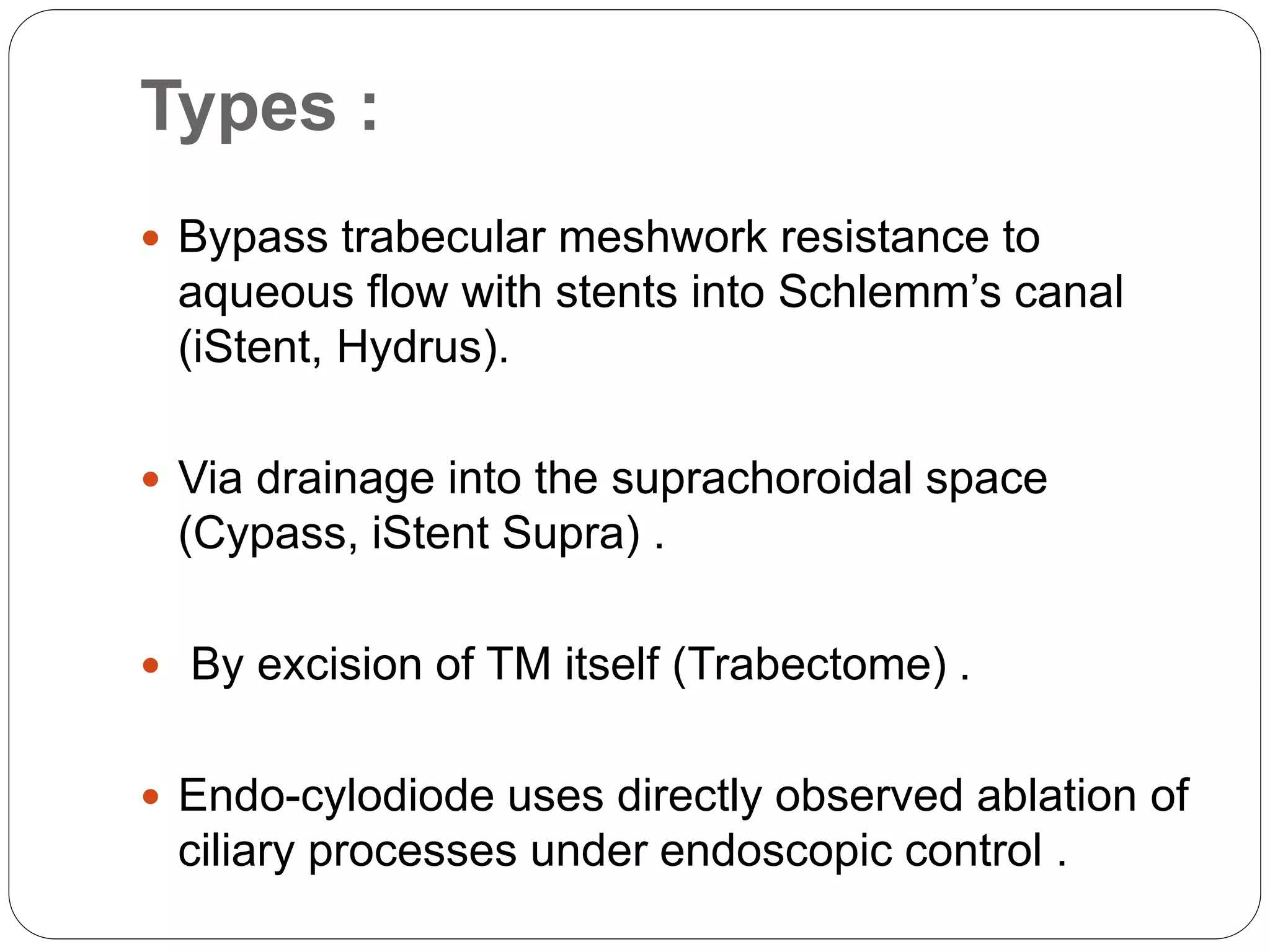 Minimally invasive glaucoma surgery | PPTX