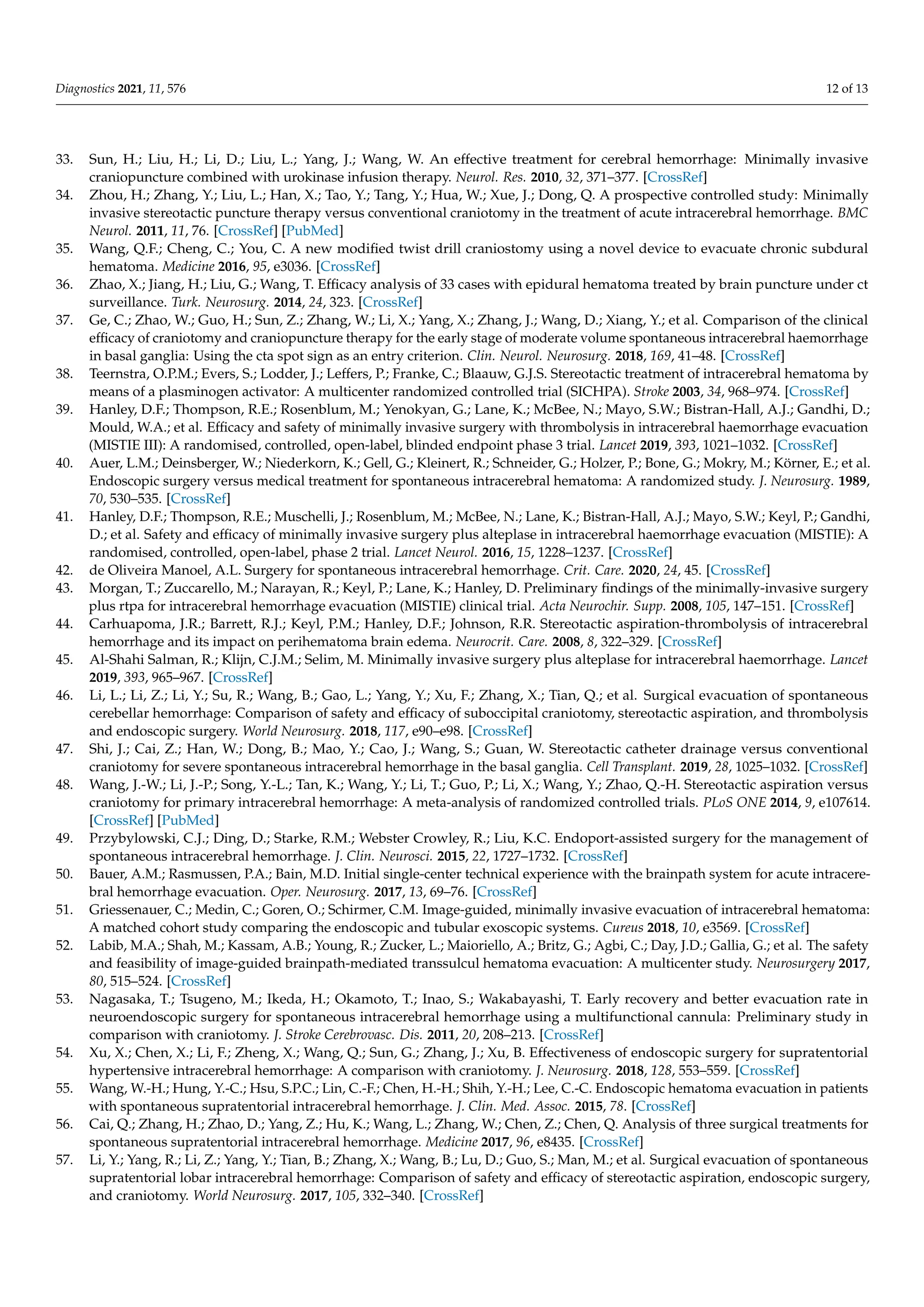 Minimally Invasive Intracerebral Hemorrhage Evacuation.pdf | First Aid | Injuries
