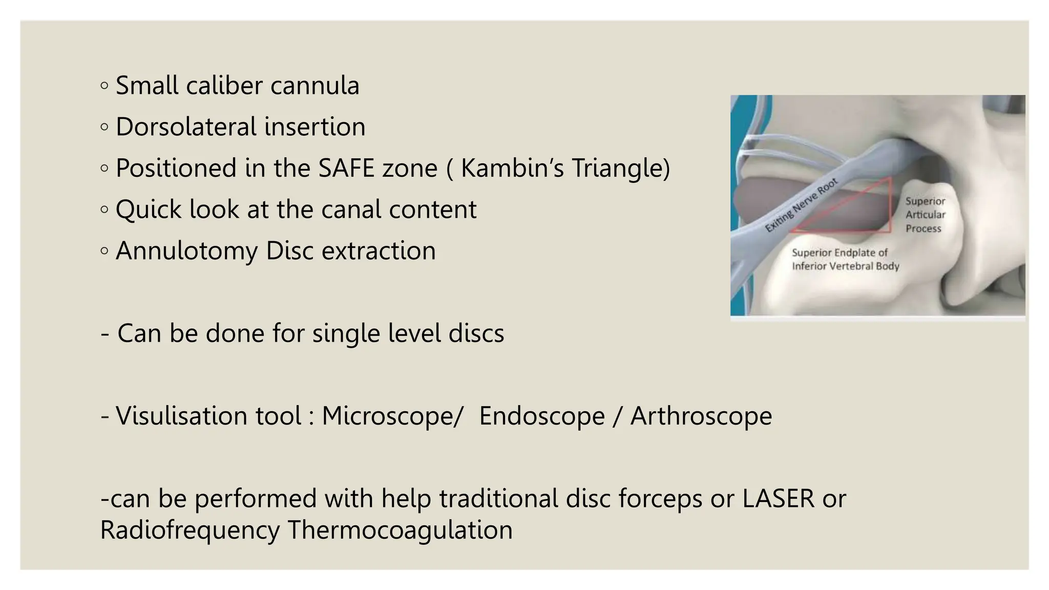 Minimally invasive spine surgery Discussion | PPTX