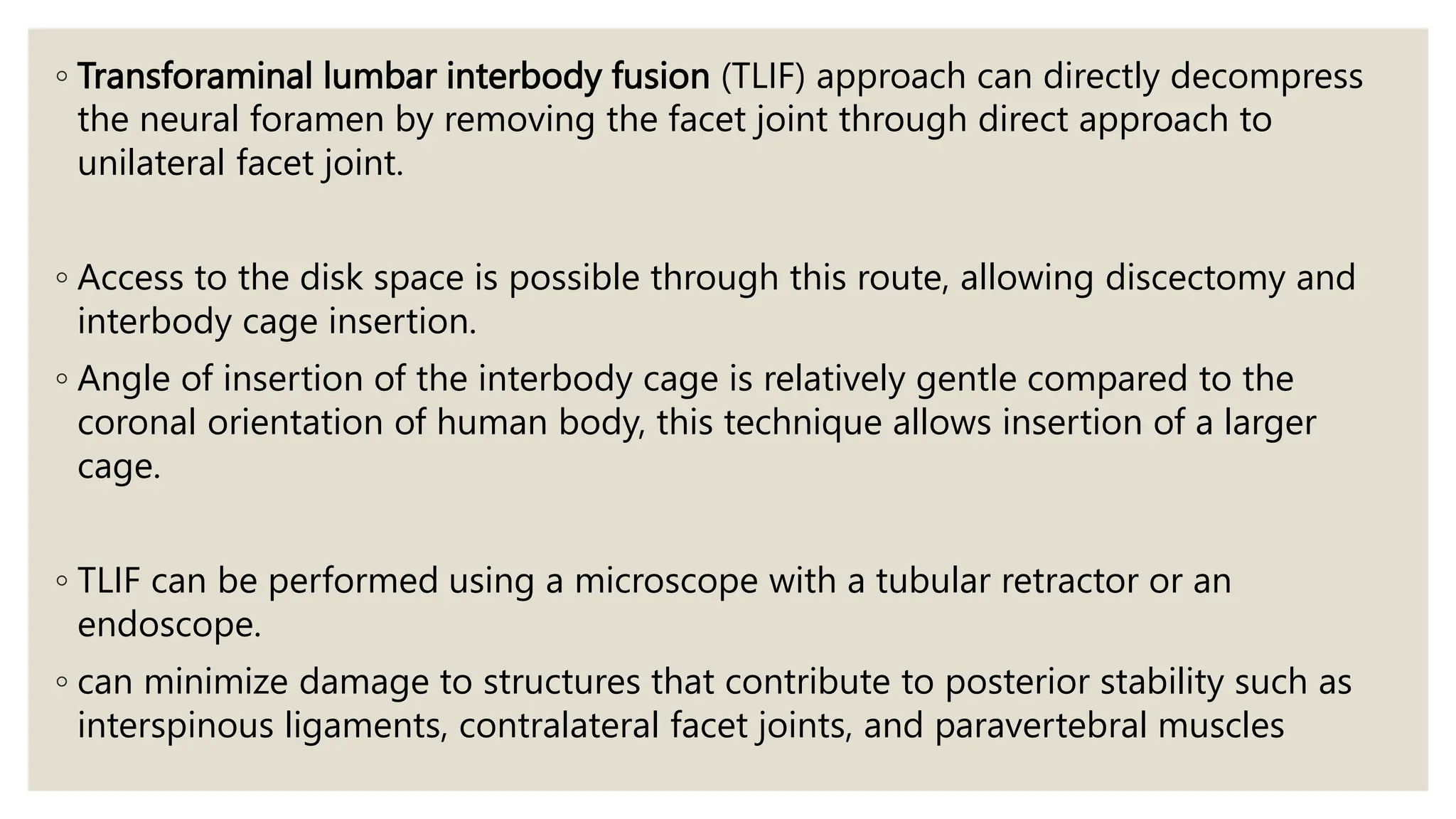 Minimally invasive spine surgery Discussion | PPTX
