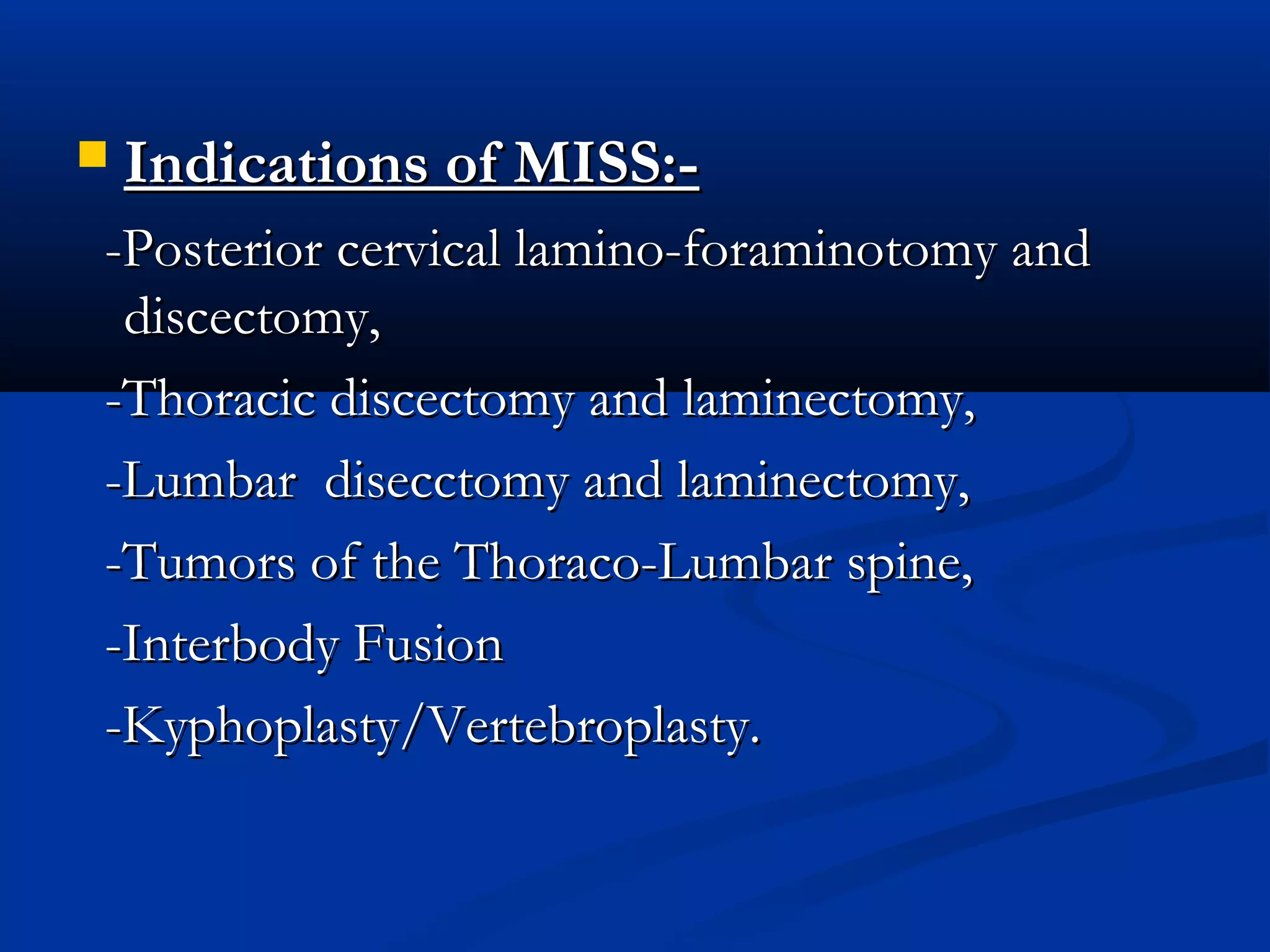 Minimally Invasive Surgery in Orthopaedics. | PPT