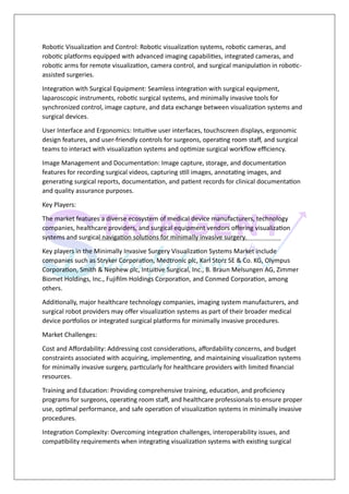 Minimally Invasive Surgery Visualization Systems Market.pdf | Surgery | Medical Health