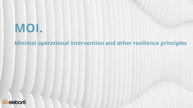 Minimal operational intervention and other resilience principles, Kim ...