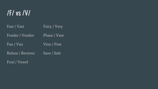 Cole's Minimal Pairs Presentation | PPT