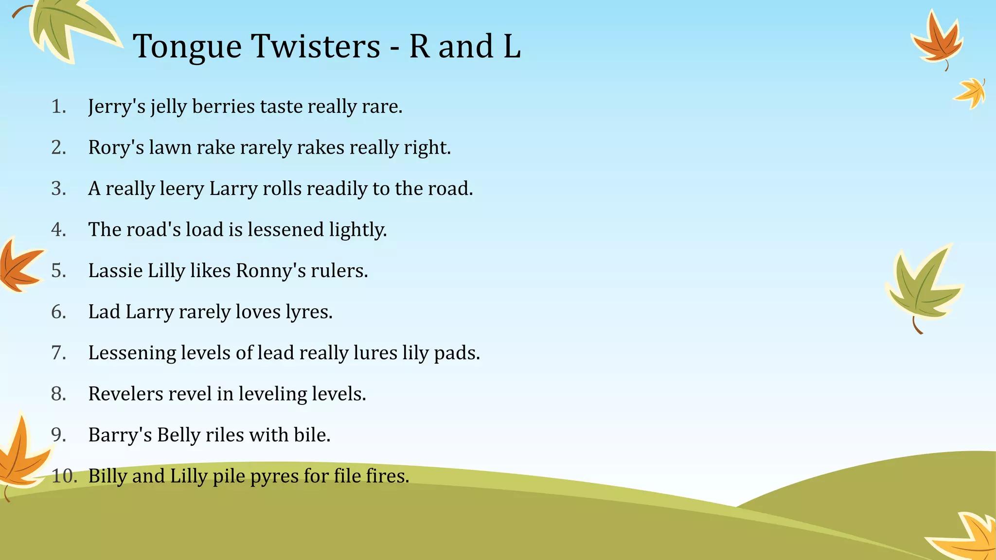 Minimal pairs L and R | PPTX