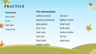 Minimal pairs L and R | PPTX