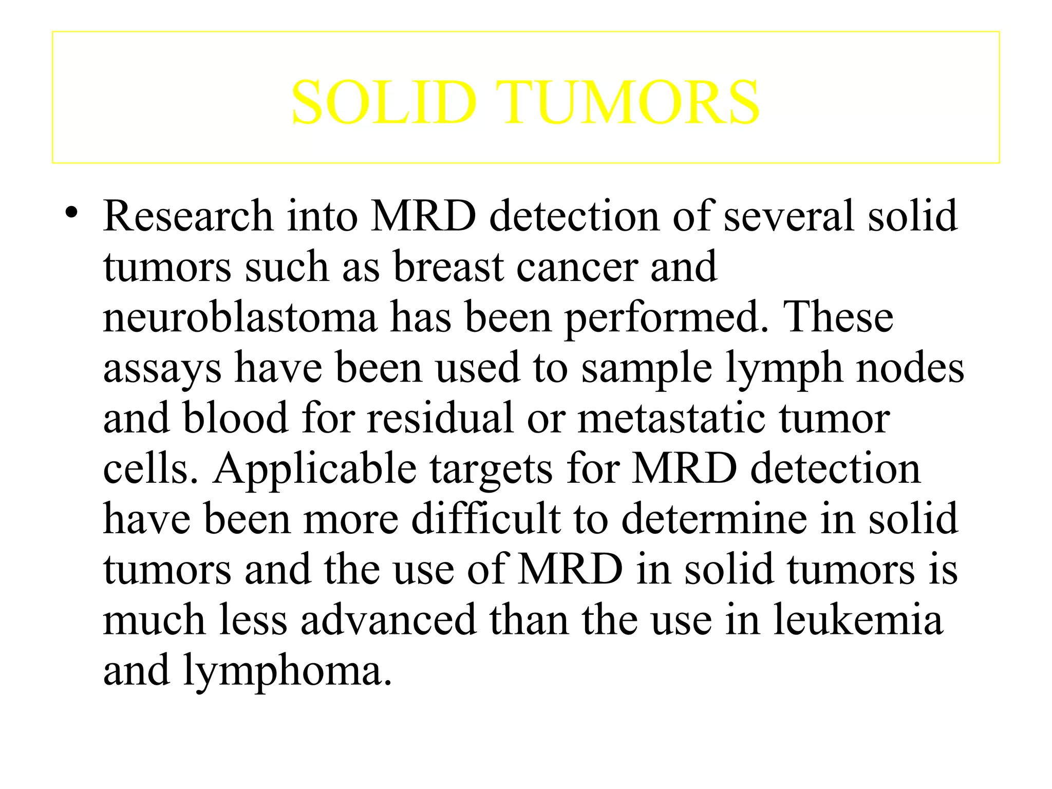 Minimal residual disease | PPT
