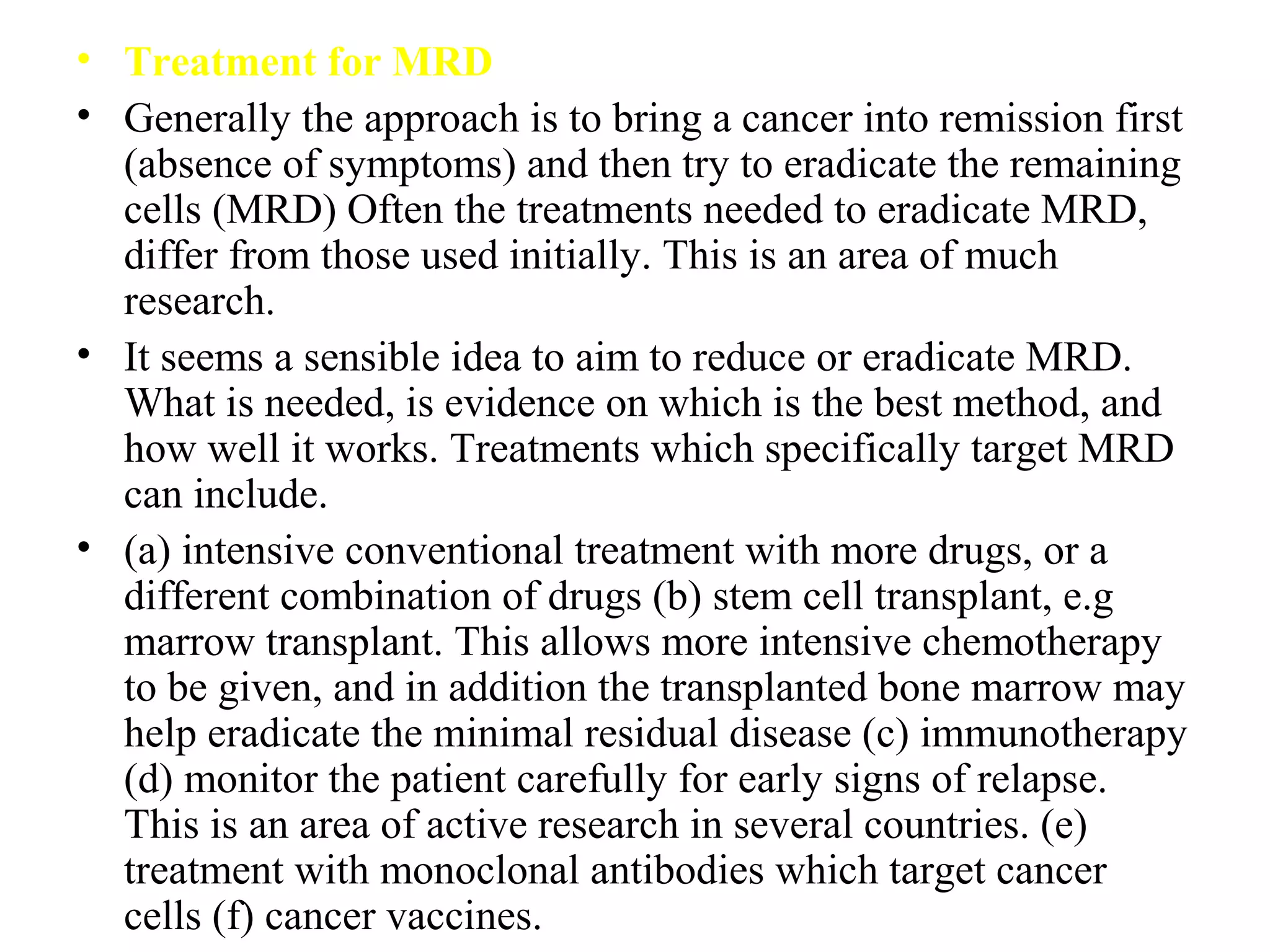 Minimal residual disease | PPT