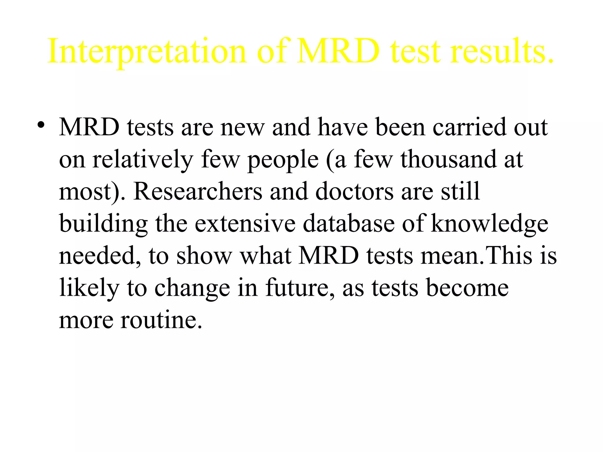Minimal residual disease | PPT
