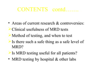 Minimal residual disease | PPT