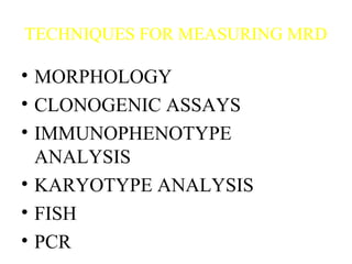 Minimal residual disease | PPT