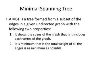 Minimal spanning tree class 15 | PPTX