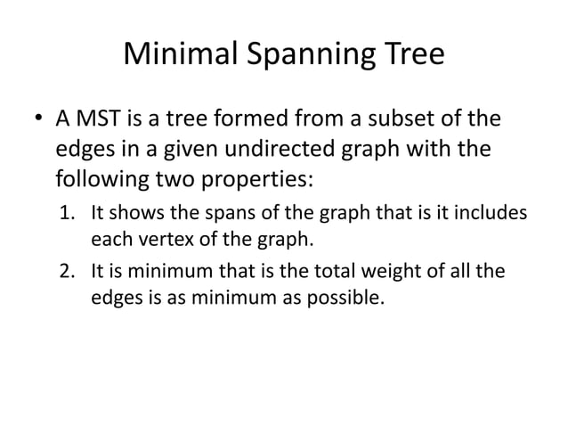 Minimal spanning tree class 15 | PPTX