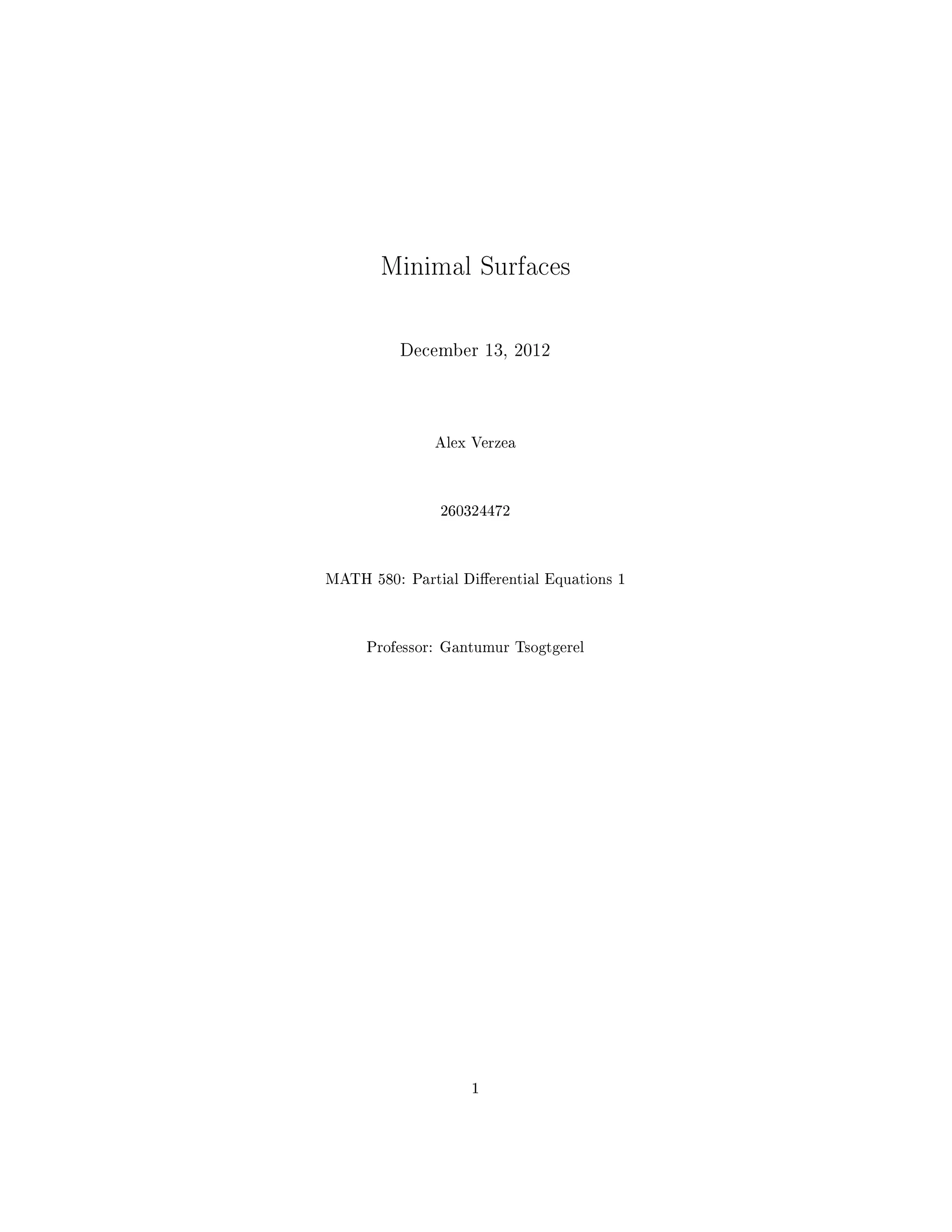 Minimal surfaces | PDF