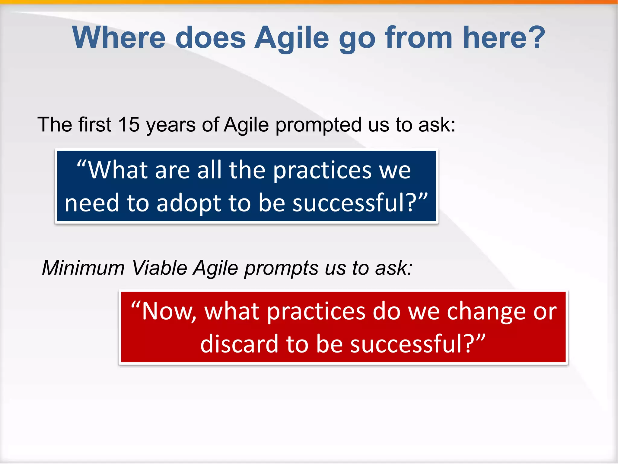 Minimal Viable Agile | PPTX | Computer Software and Applications | Computing