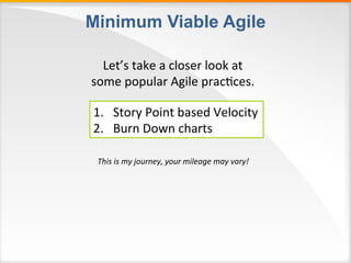 Just Enough Minimal Viable Agile | PPT