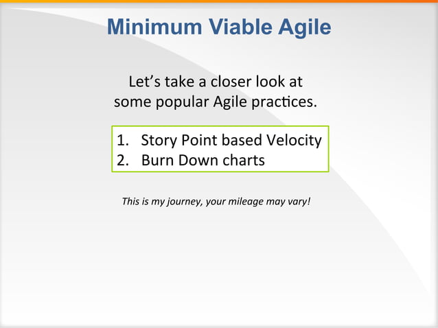 Just Enough Minimal Viable Agile | PPT