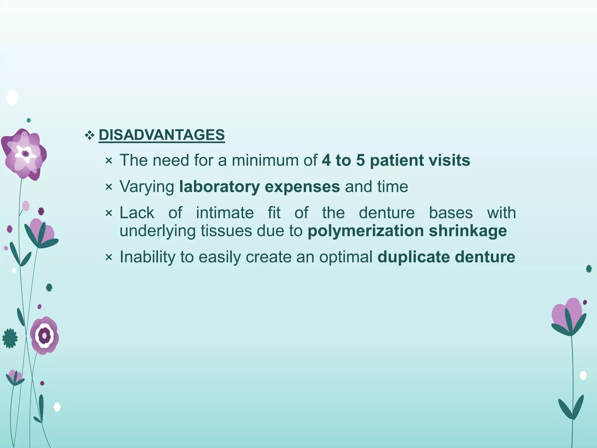 Minimal Visit Complete Denture | PPTX