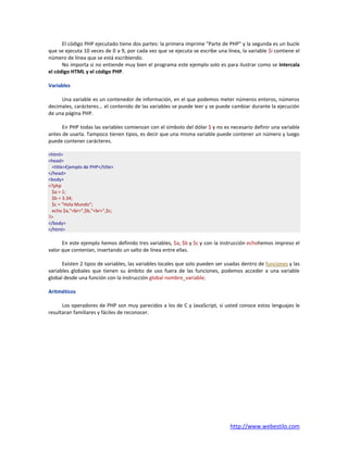 Mini manual php | PDF