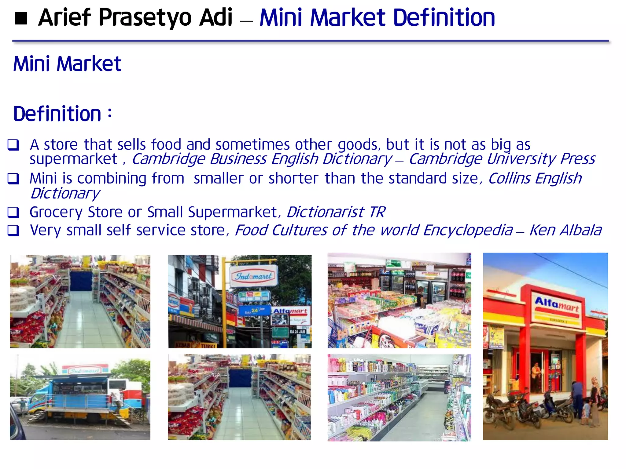 Mini Market & Convenience Store Definition | PDF