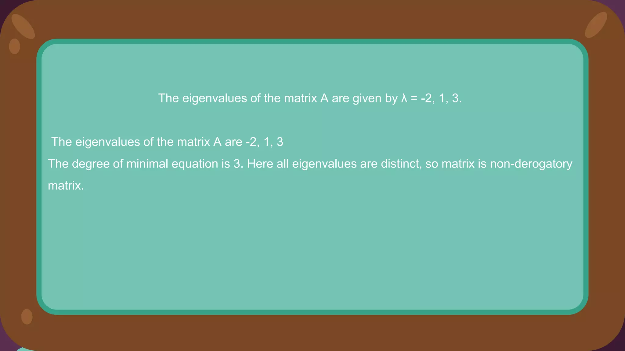 derogatory and non derogatory matrices | PPTX