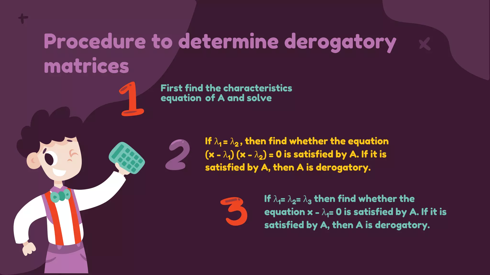 derogatory and non derogatory matrices | PPTX