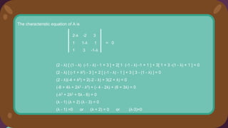derogatory and non derogatory matrices | PPTX
