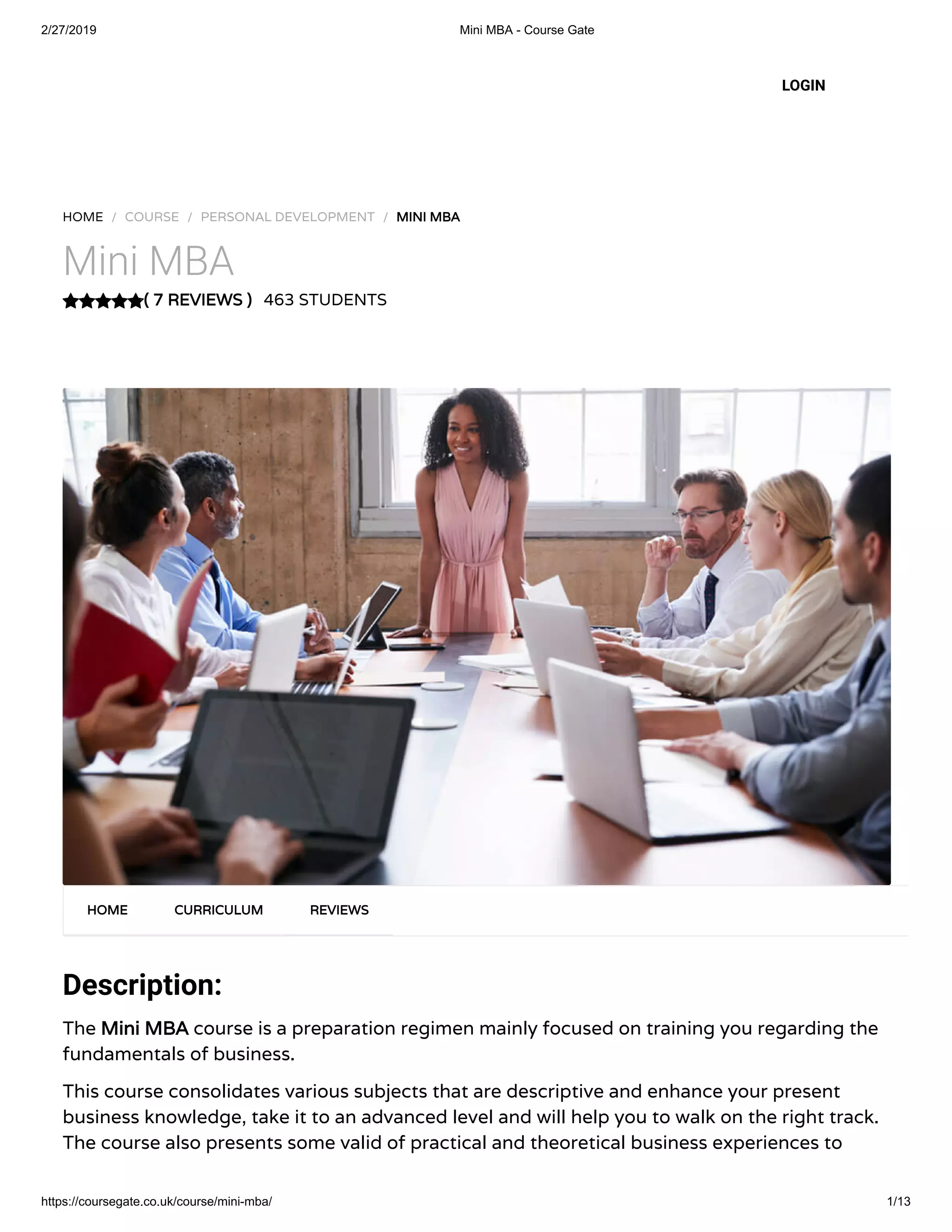 Mini mba - course gate | PDF