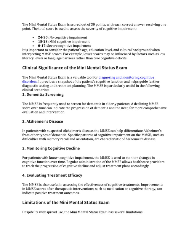 Mini Mental Status Exam (MMSE): A Comprehensive Guide | The ...