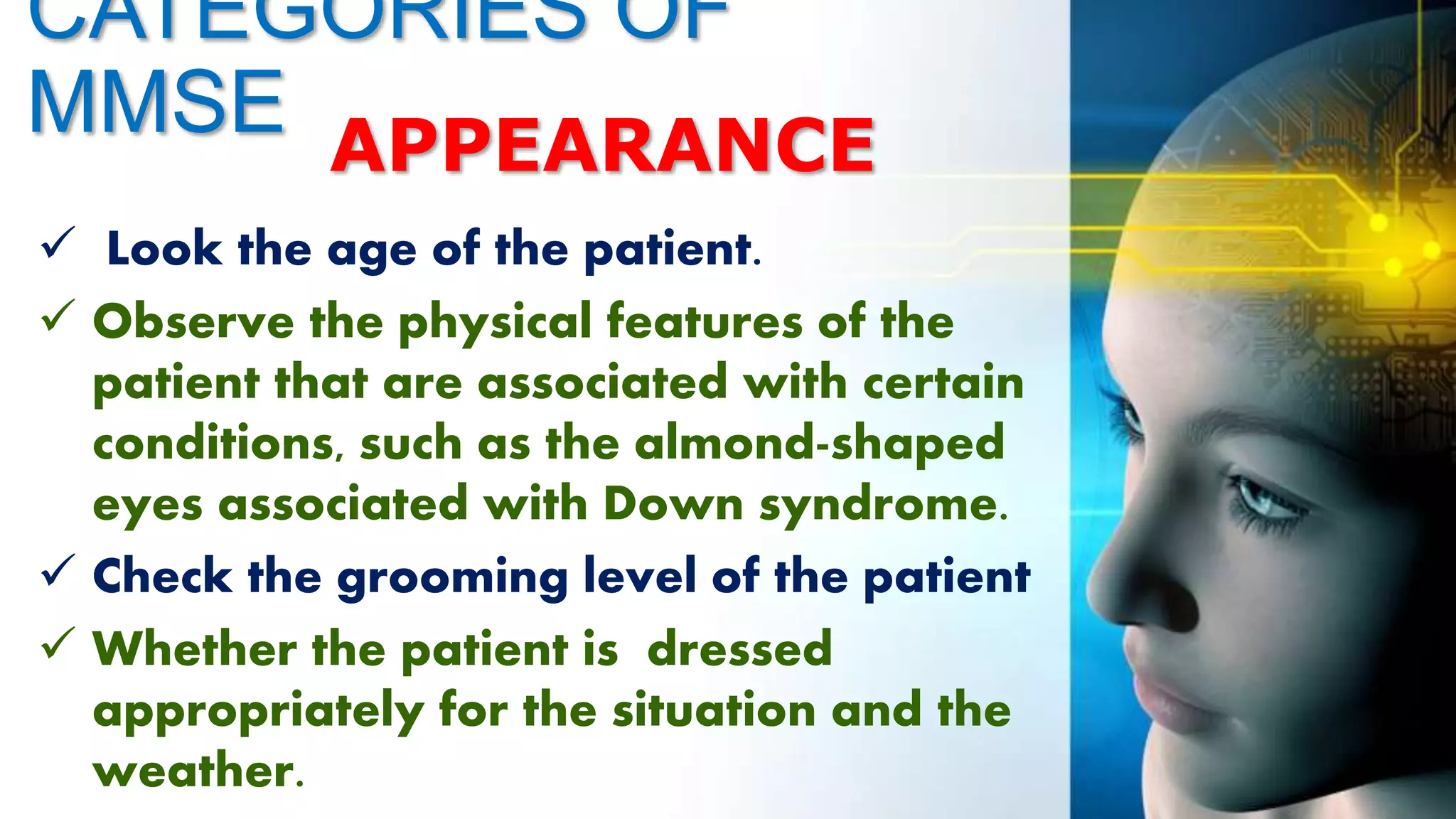 Mini mental status examination | PPTX