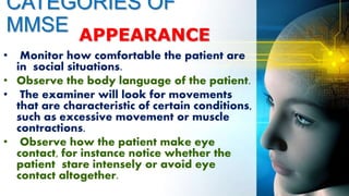 Mini mental status examination | PPTX