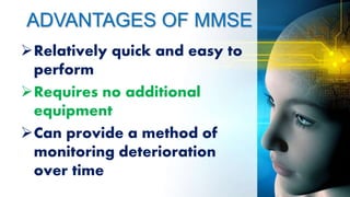 Mini mental status examination | PPTX