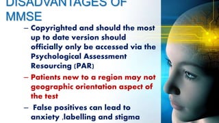 Mini mental status examination | PPTX