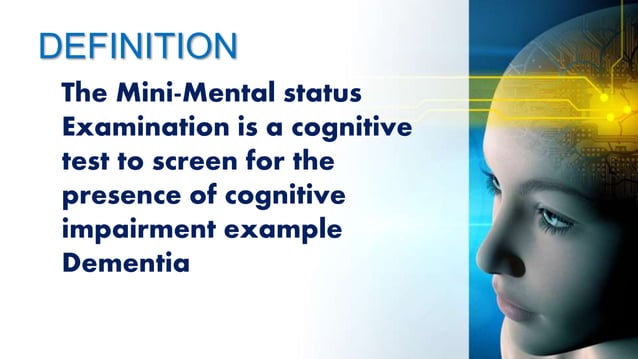 Mini mental status examination | PPTX