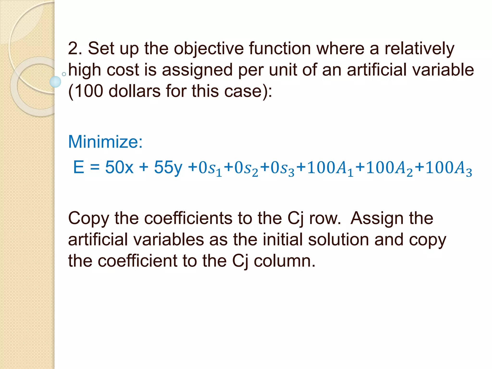 Minimization model by simplex method | PPTX