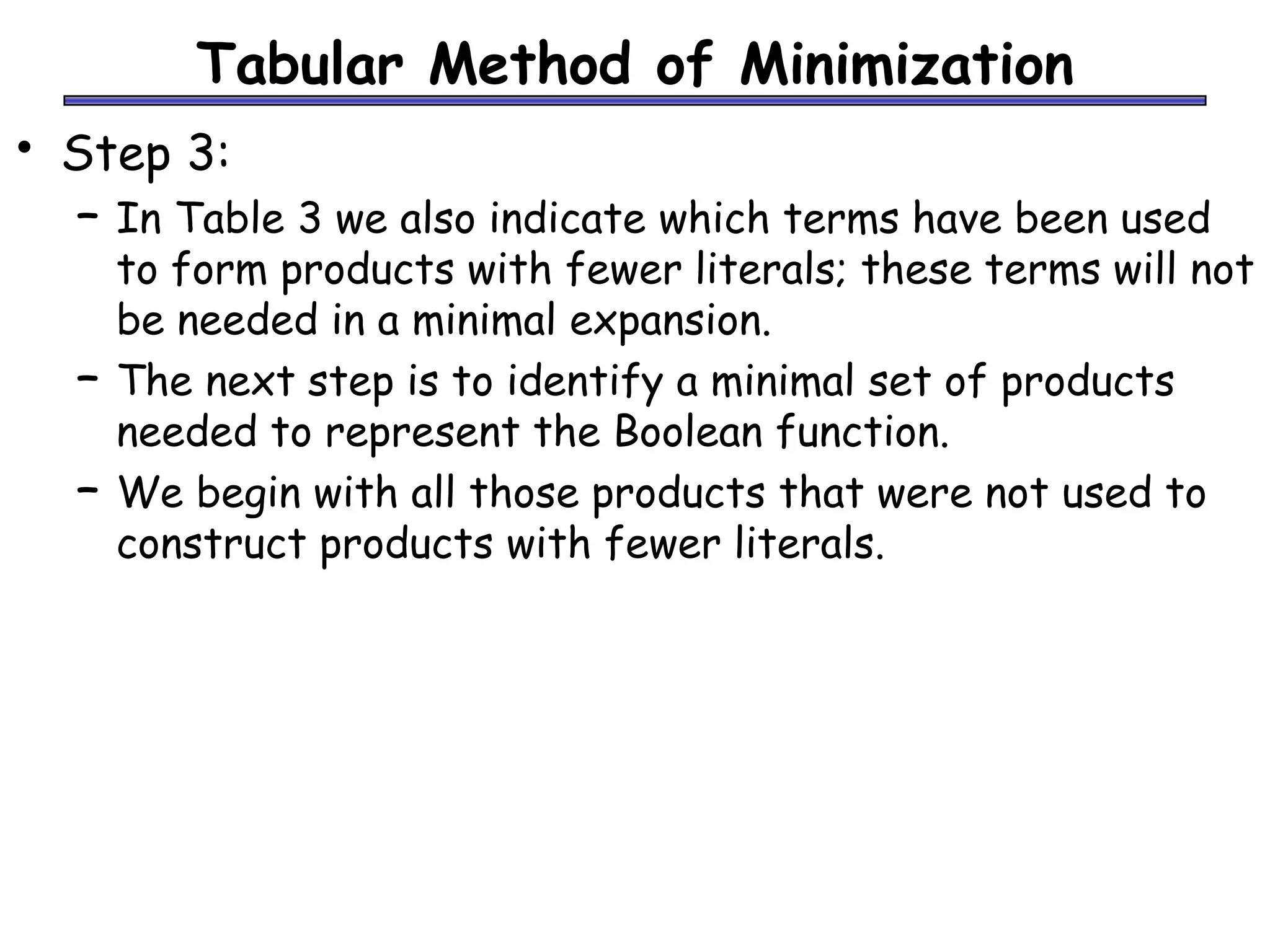 Minimization of Boolean Functions | PPT