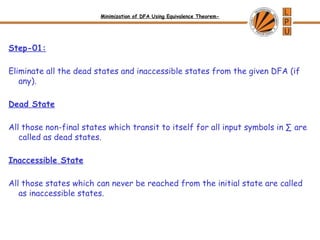 Minimization of a Deterministic Finite Automaton (DFA).pptx