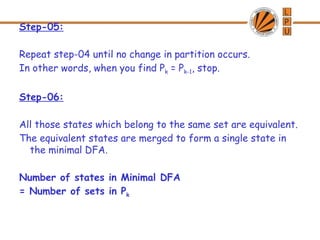 Minimization of a Deterministic Finite Automaton (DFA).pptx