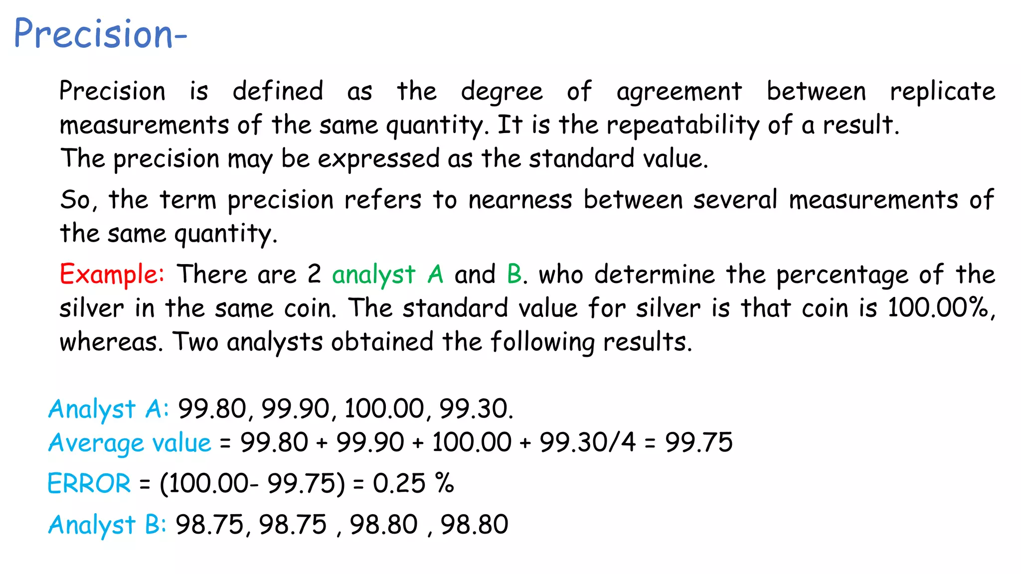 Minimization of errors, accuracy, precission, significant figures. | PPTX