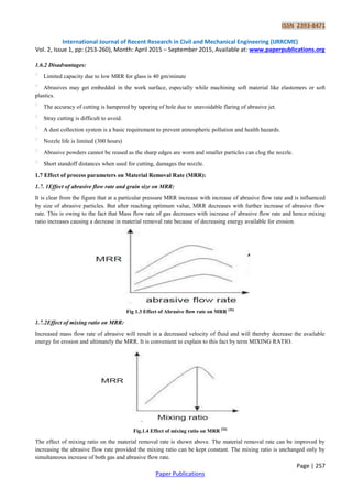 Minimization of Material Removal Rate in Abrasive Jet Machining of ...