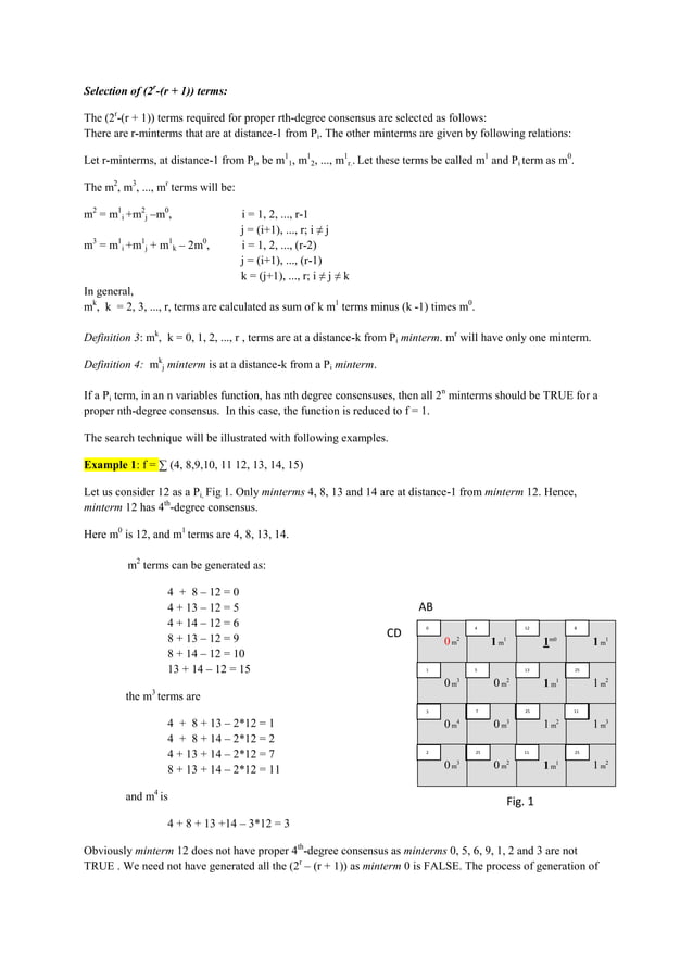 Minimization of switching functions | PDF