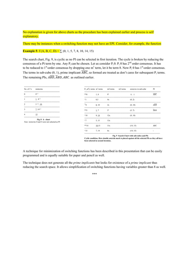 Minimization of switching functions | PDF